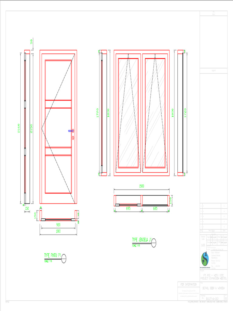 B16.27-A-1001 - Building Hostel. Update-B16.27-A-1012-PLAN LAYOUT DOOR & WINDOW | PDF