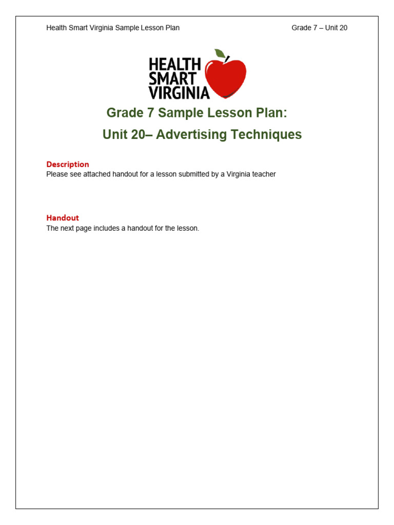 gr7 HP 20 Advertising Techniques | PDF | Advertising | Mass Media