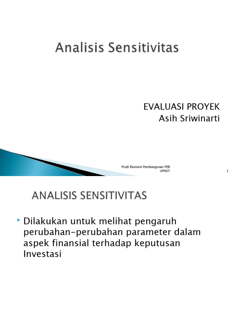 6 - Analisis Sensitivitas | PDF