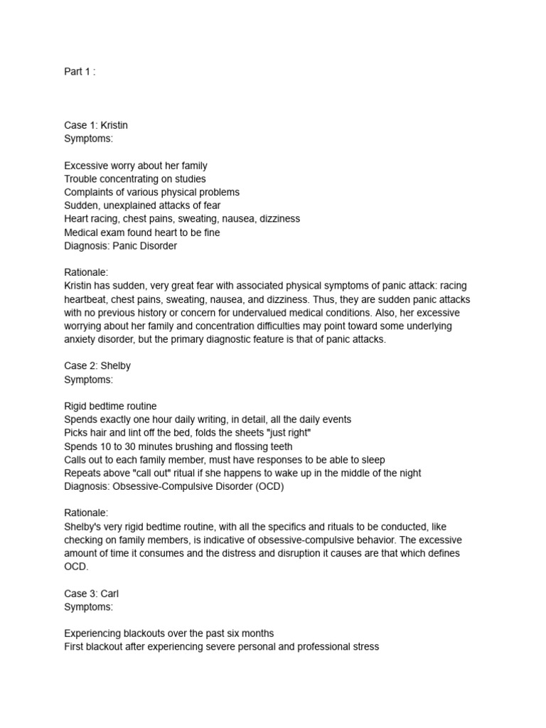 5.1.6 AP Psych Practice | PDF | Schizophrenia | Major Depressive Disorder