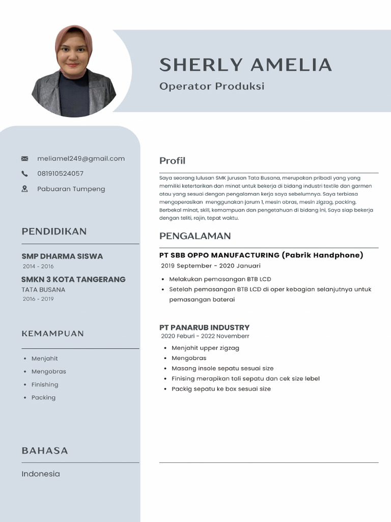 CV Sherly | PDF
