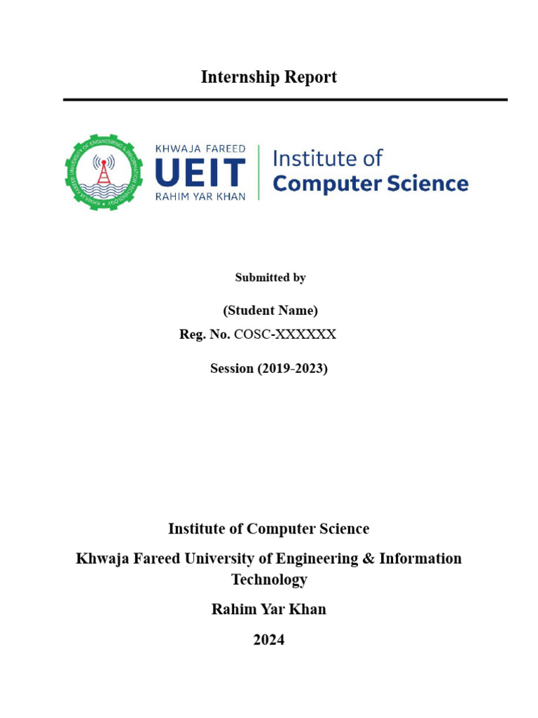 Internship Report Format | Download Free PDF | Science
