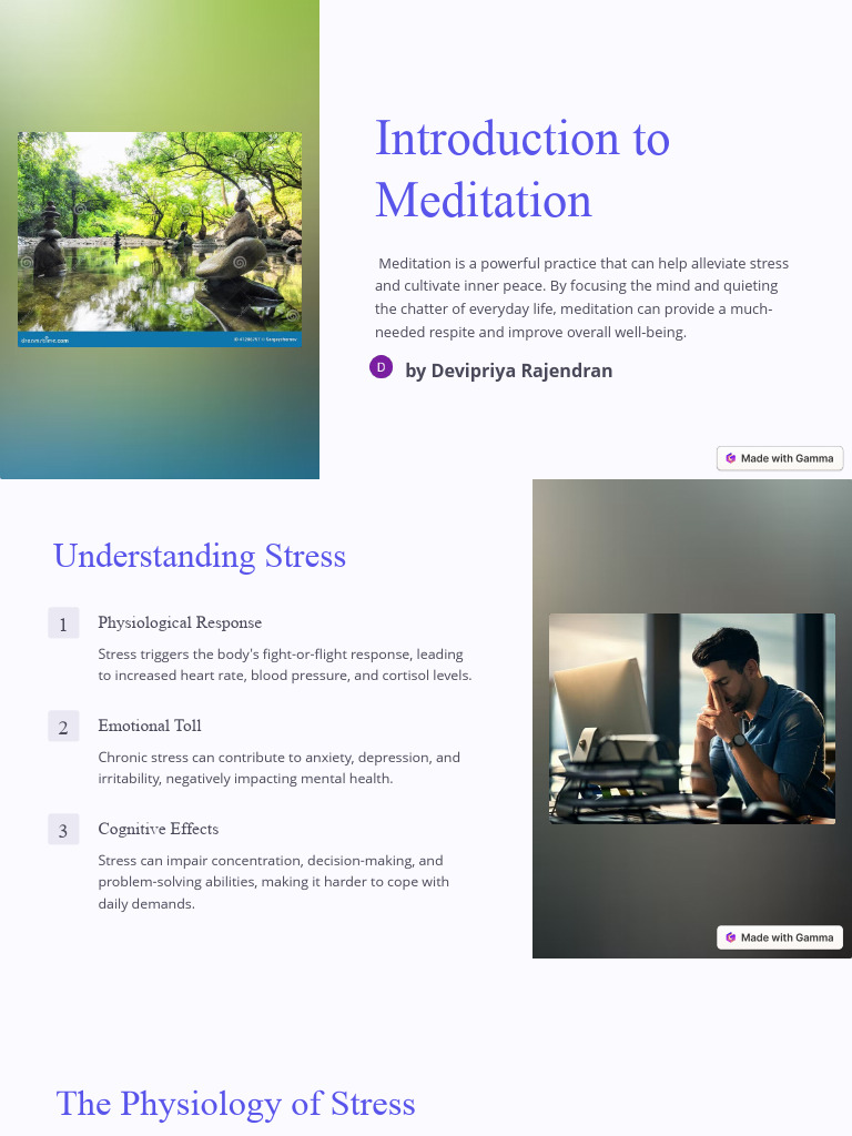 Introduction to Meditation Guide | PDF | Relaxation (Psychology ...