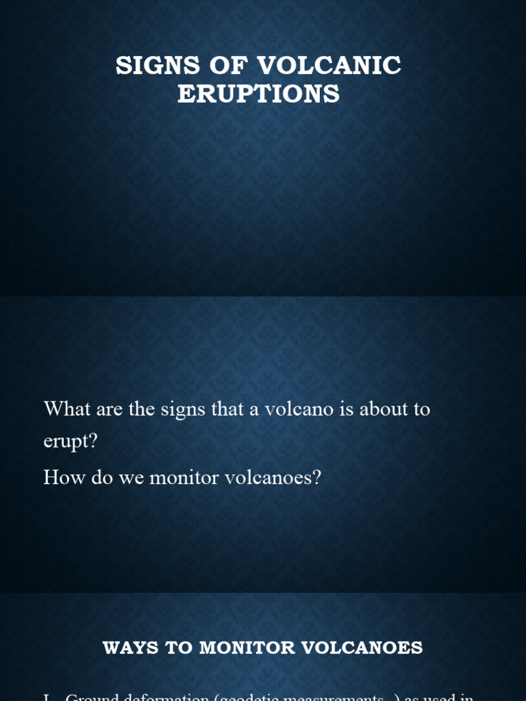 Signs of Volcanic Eruptions | PDF | Volcano | Types Of Volcanic Eruptions