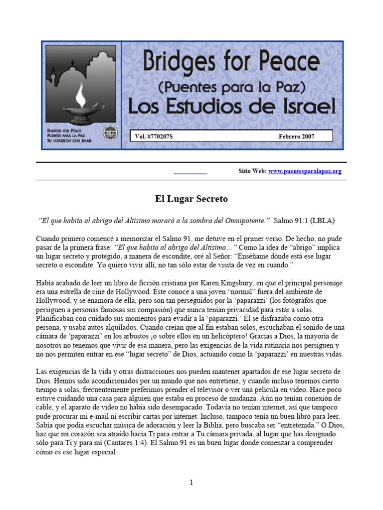 El Lugar Secreto | PDF | Elijah | David