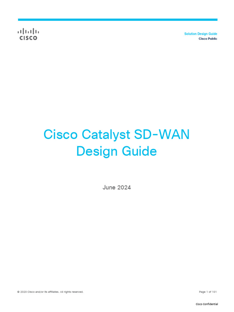 Cisco Sdwan Design Guide | PDF | Virtual Private Network | Cloud Computing