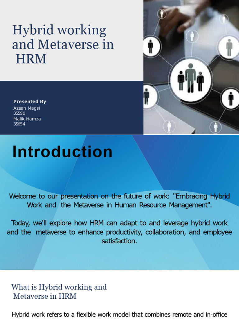 Hybrid Working Model and HR in Metaverse | PDF | Virtual Reality ...