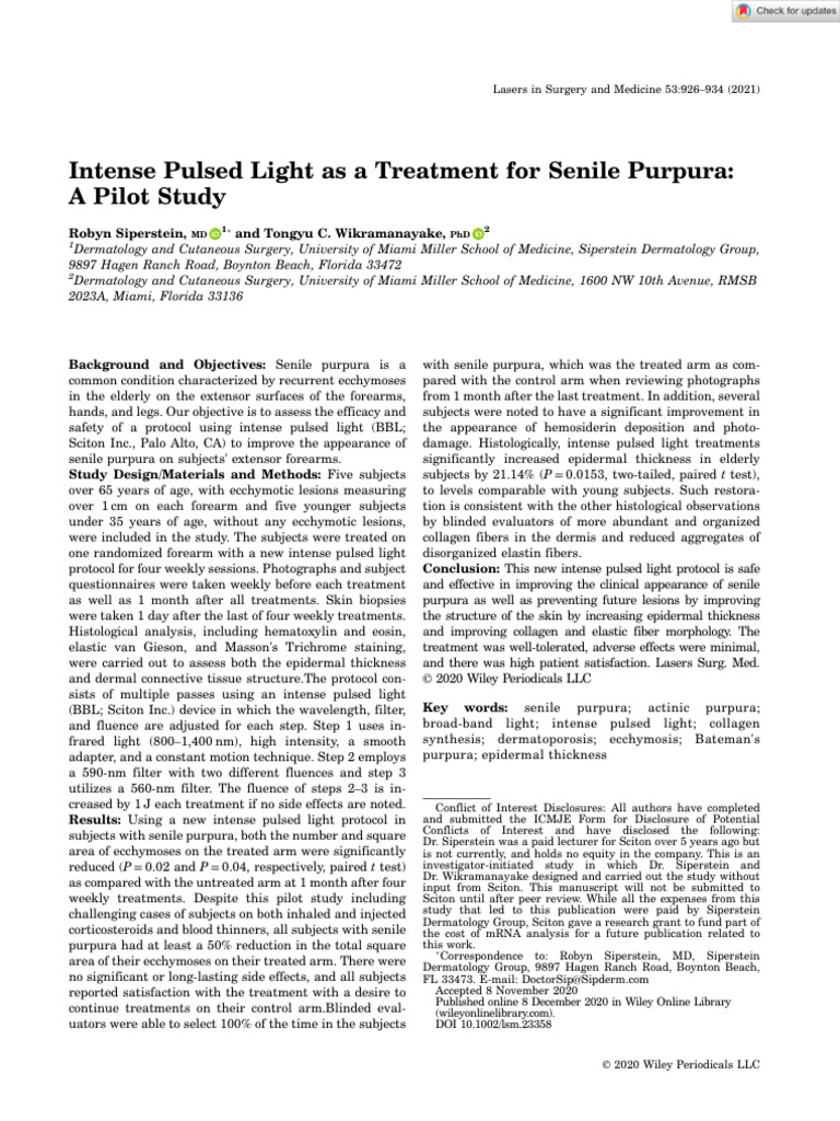 Lasers Surg Med - 2020 - Siperstein - Intense Pulsed Light As A ...
