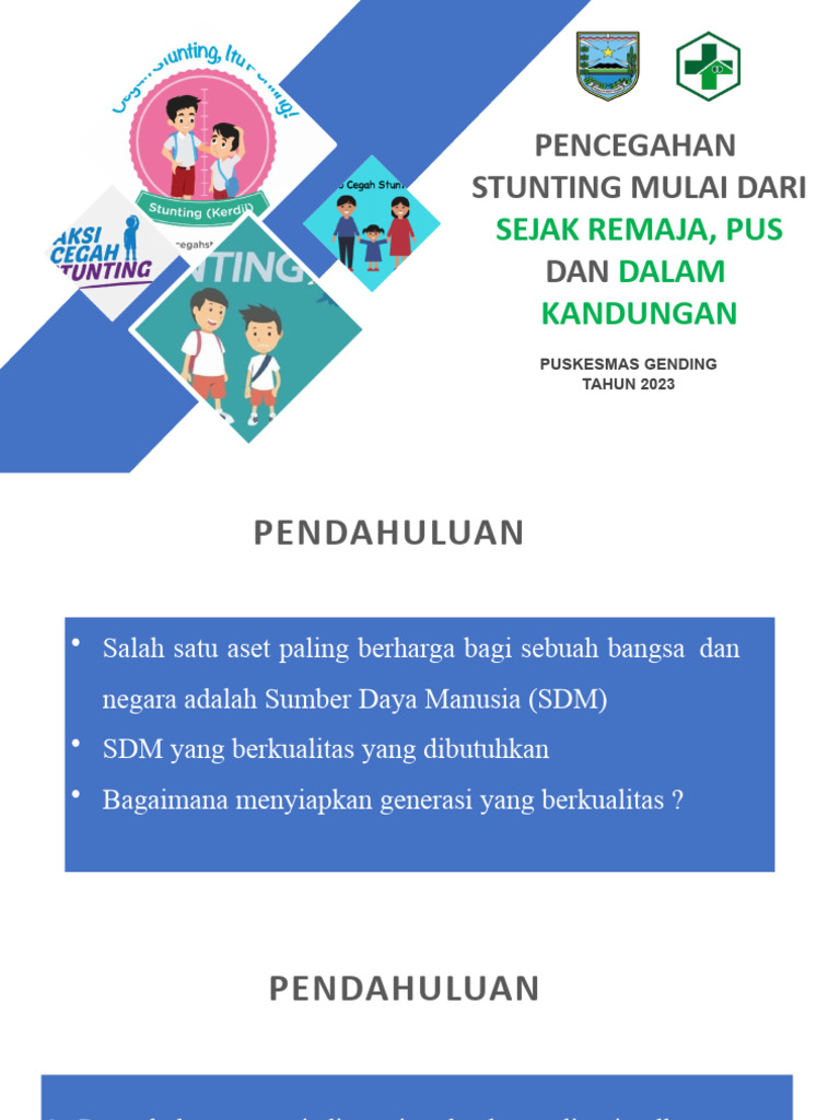 Materi Stunting PKM Gending | PDF