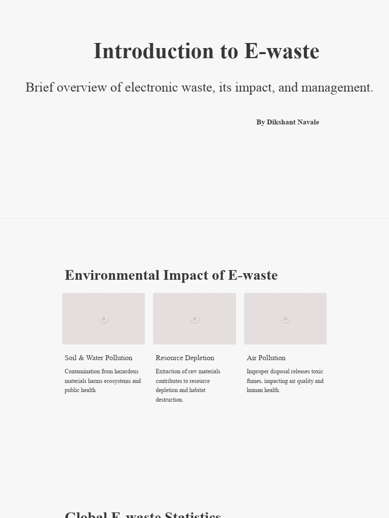 Introduction to E-waste Management | PDF | Electronic Waste | Recycling