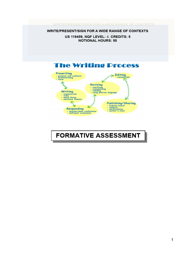 Formative Assessment | PDF
