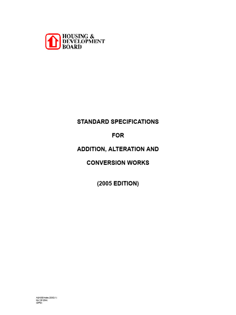 HDB Upgrading Works Specifications | PDF | Legal Liability | Employment