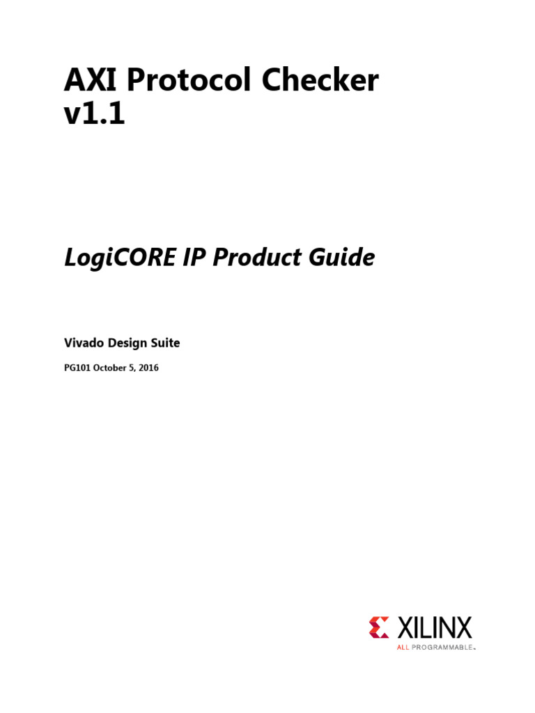 pg101-axi-protocol-checker | PDF | Input/Output | Information Technology