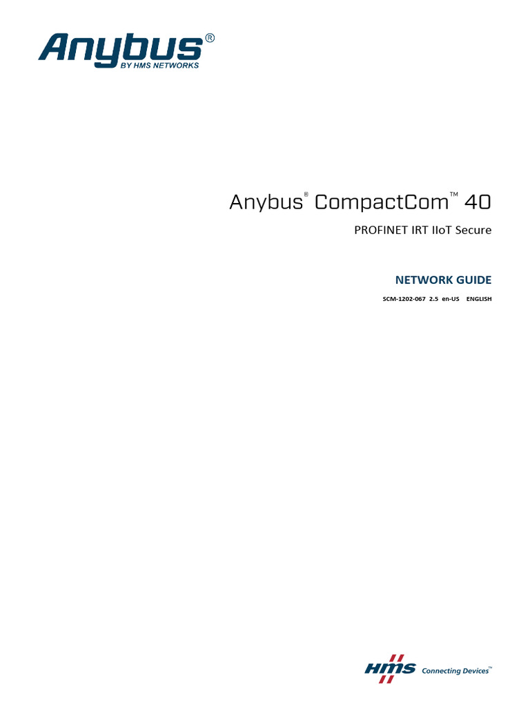 Anybus CompactCom 40 Module PROFINET-IRT | PDF | Public Key Certificate | World Wide Web