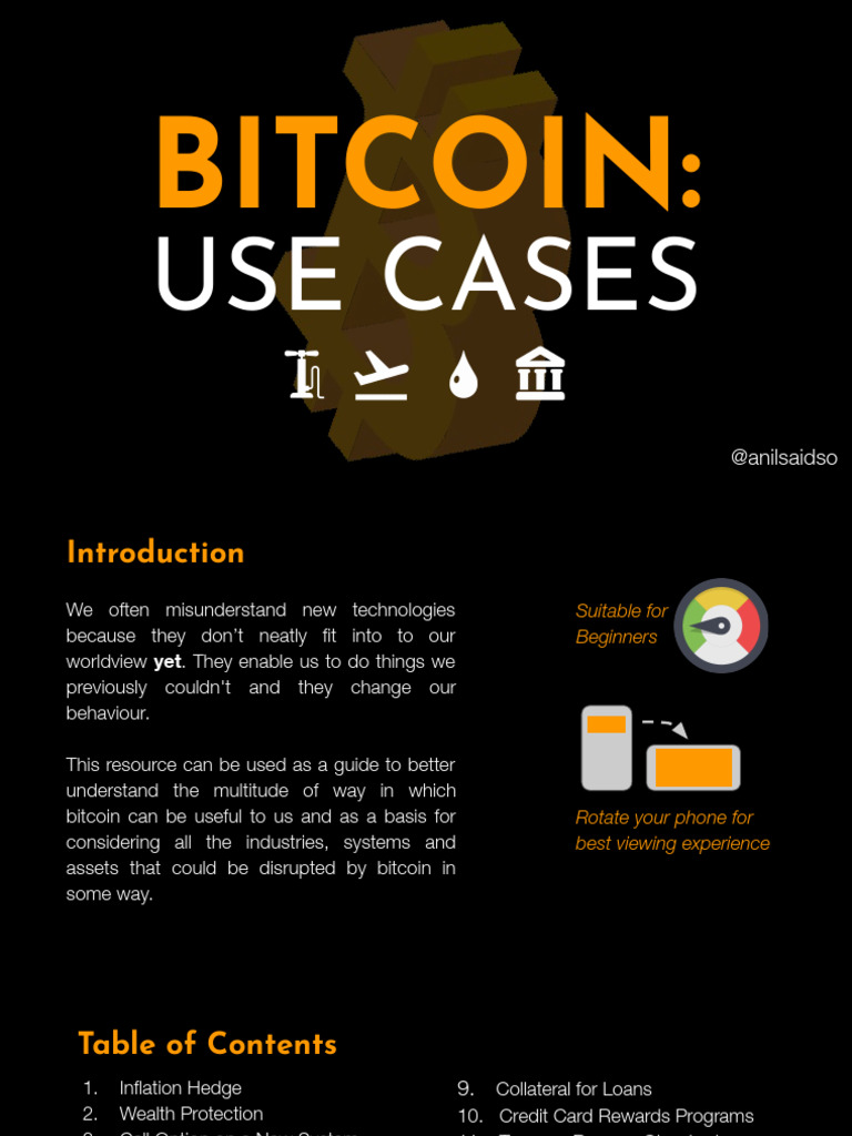 Bitcoin - Use Cases | PDF | Bitcoin | Money