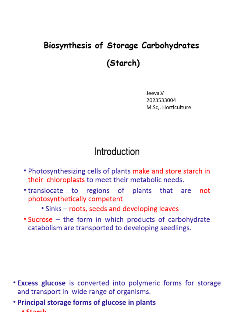 BIC 501 - Lec 11 - Biosynthesis of Storage Polysaccharides | PDF ...