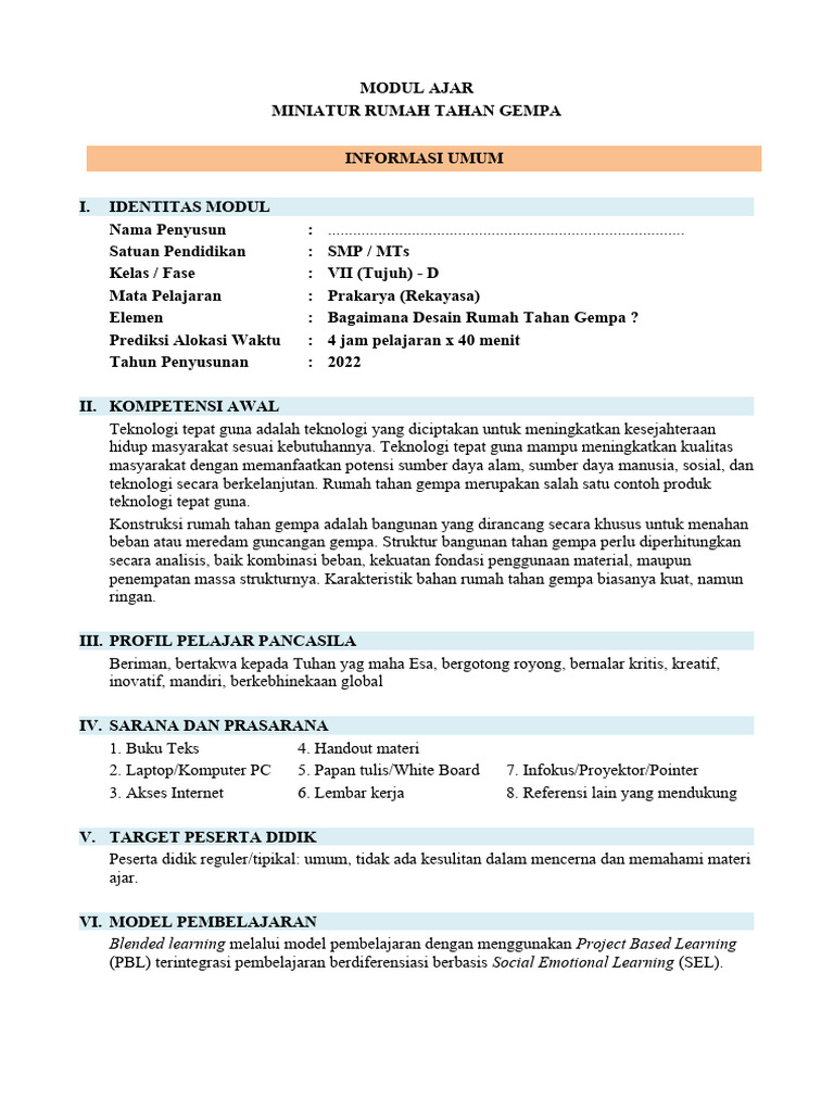 Prakarya - Rekayasa - Unit 1 Sub 2 - 3 | PDF