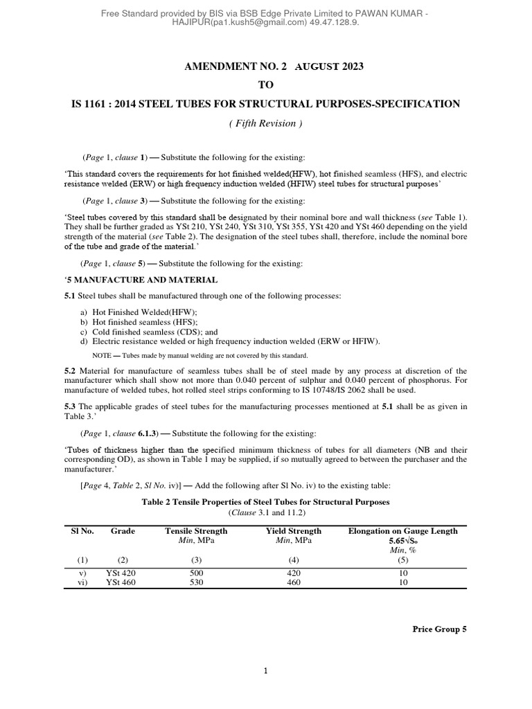 1161 Amd 2 | PDF | Welding | Construction