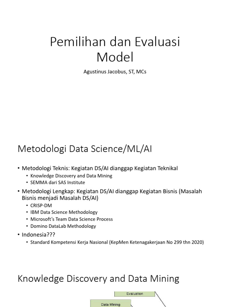 Slide Kuliah_Pemilihan dan Evaluasi Model | Download Free PDF | Sensitivity And Specificity ...