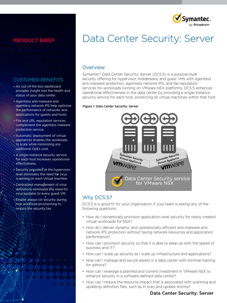 SED DCS Server Product Brief | PDF | Virtualization | Antivirus Software