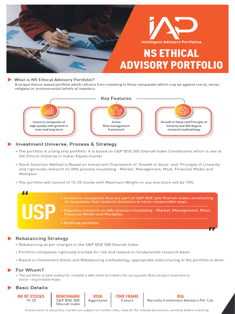 NS Ethical Advisory Portfolio | PDF | Investing | Portfolio (Finance)