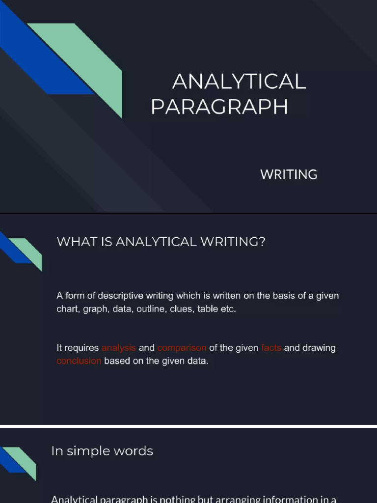 Analytical Paragraph | PDF | Teaching Methods & Materials