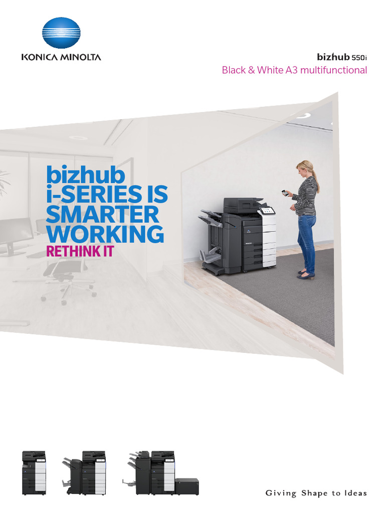 Bizhub 550i Datasheet PDF | PDF | Fax | Image Scanner