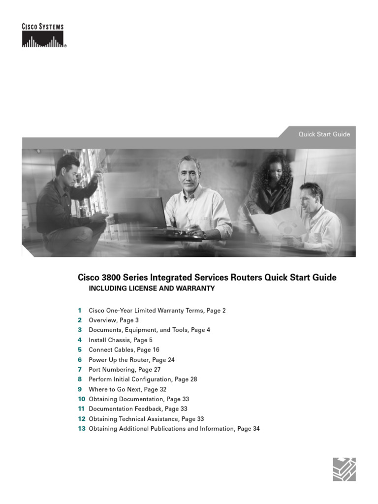 Cisco 3800 Series Integrated Services Routers Quick Start Guide Pdf