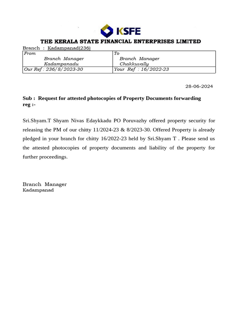 Request For Attested Photocopy Shyam | PDF