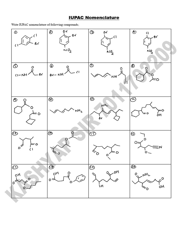 IUPAC Nomenclature Guide | PDF