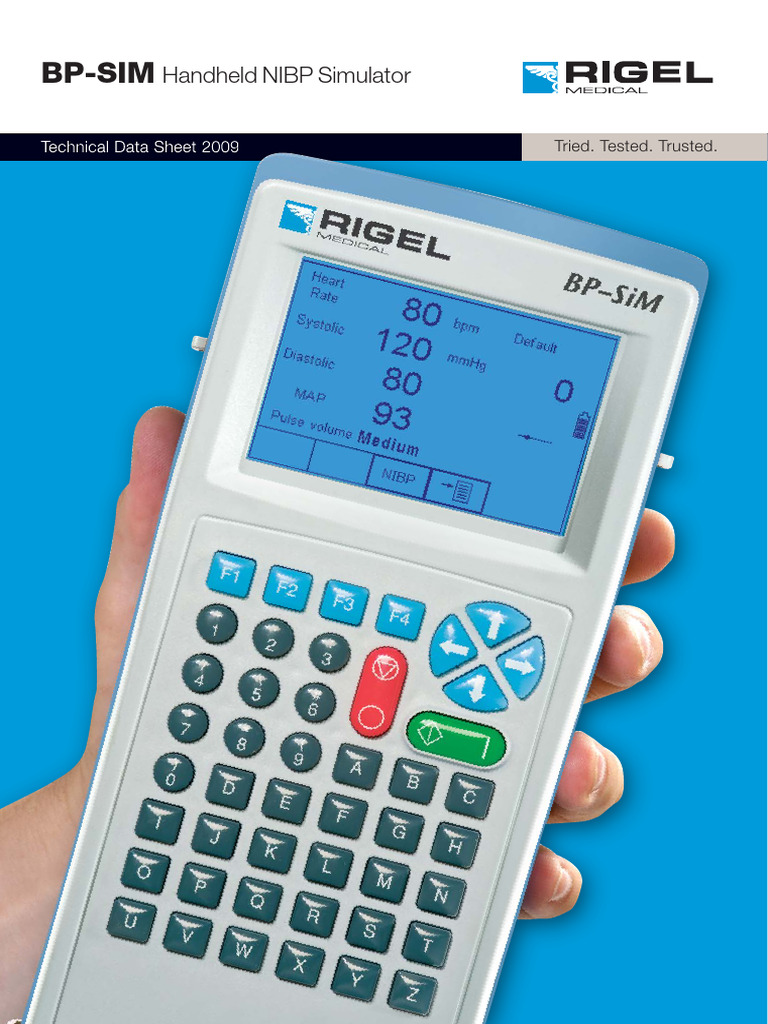 BP-SiM-Data-Sheet-row | PDF | Simulation | Blood Pressure