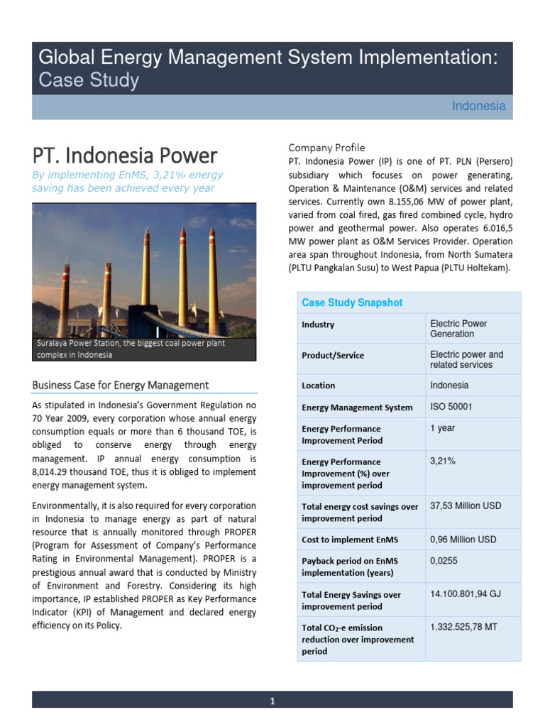 Indonesia Power Indonesia | PDF | Energy Conservation | Power Station