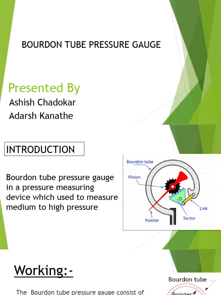 Bourdon Tube Pressure Gauge Overview | PDF | Technology & Engineering