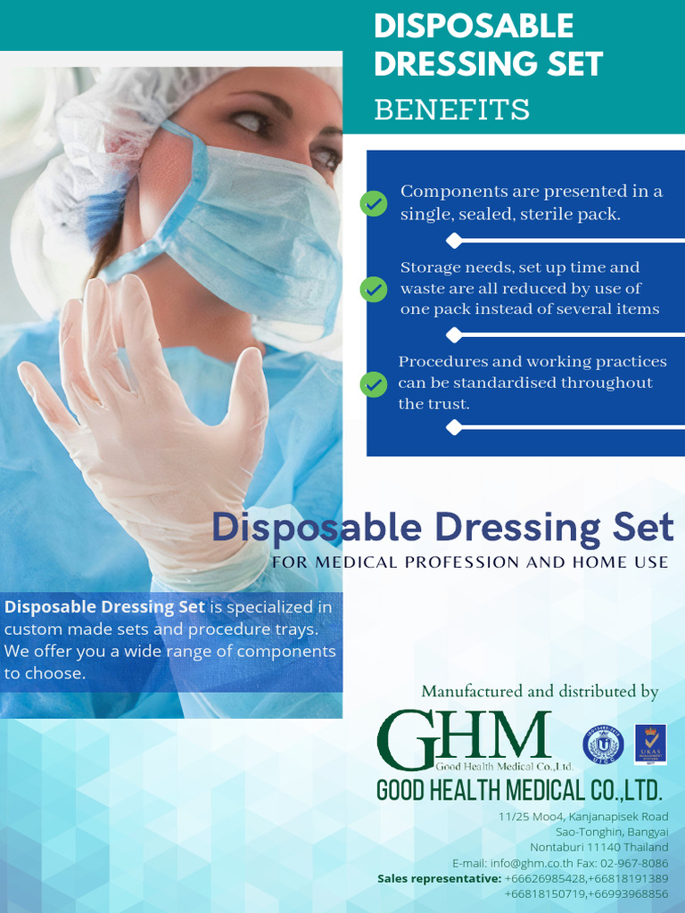 Disposable Universal Dressing SET EN | PDF | Plastic | Organic Polymers