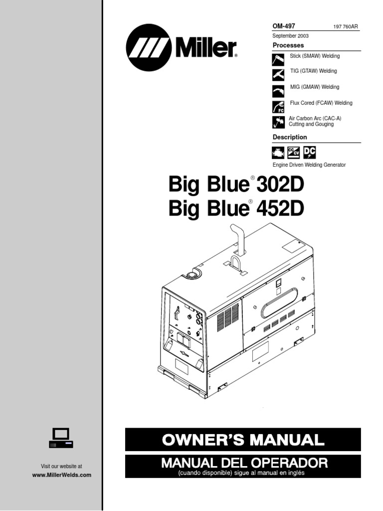 Big Blue 302D Big Blue 452D Parts Manual | PDF | Welding | Construction