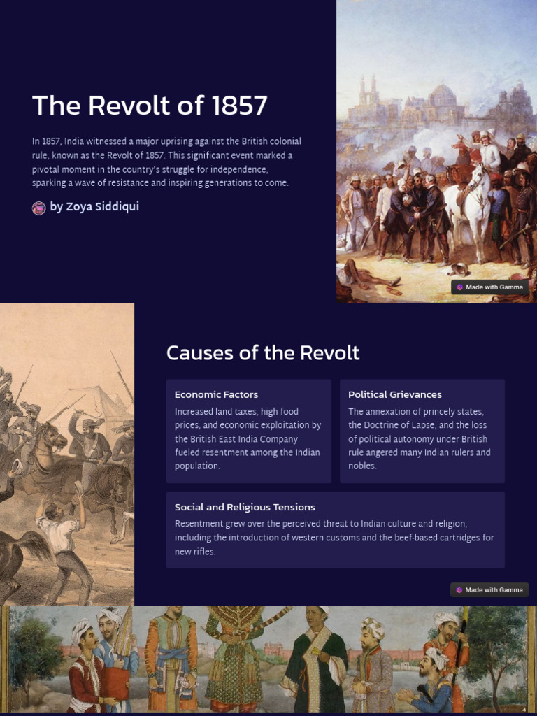 The Revolt of 1857 | PDF | Indian Rebellion Of 1857 | Military