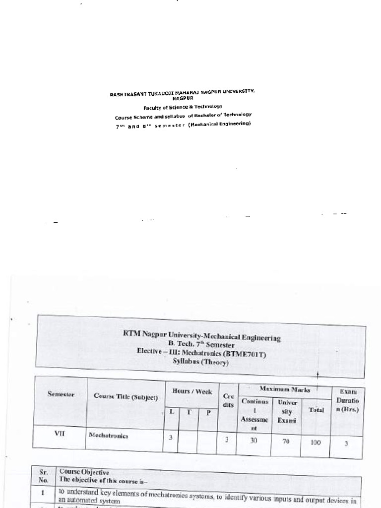 Syllabus 7th & 8th Sem Mechanical Engineering 2023-24 - Compressed | PDF
