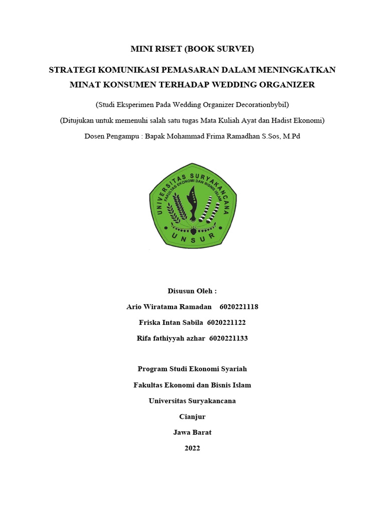 MINI RISET Kelompok | PDF