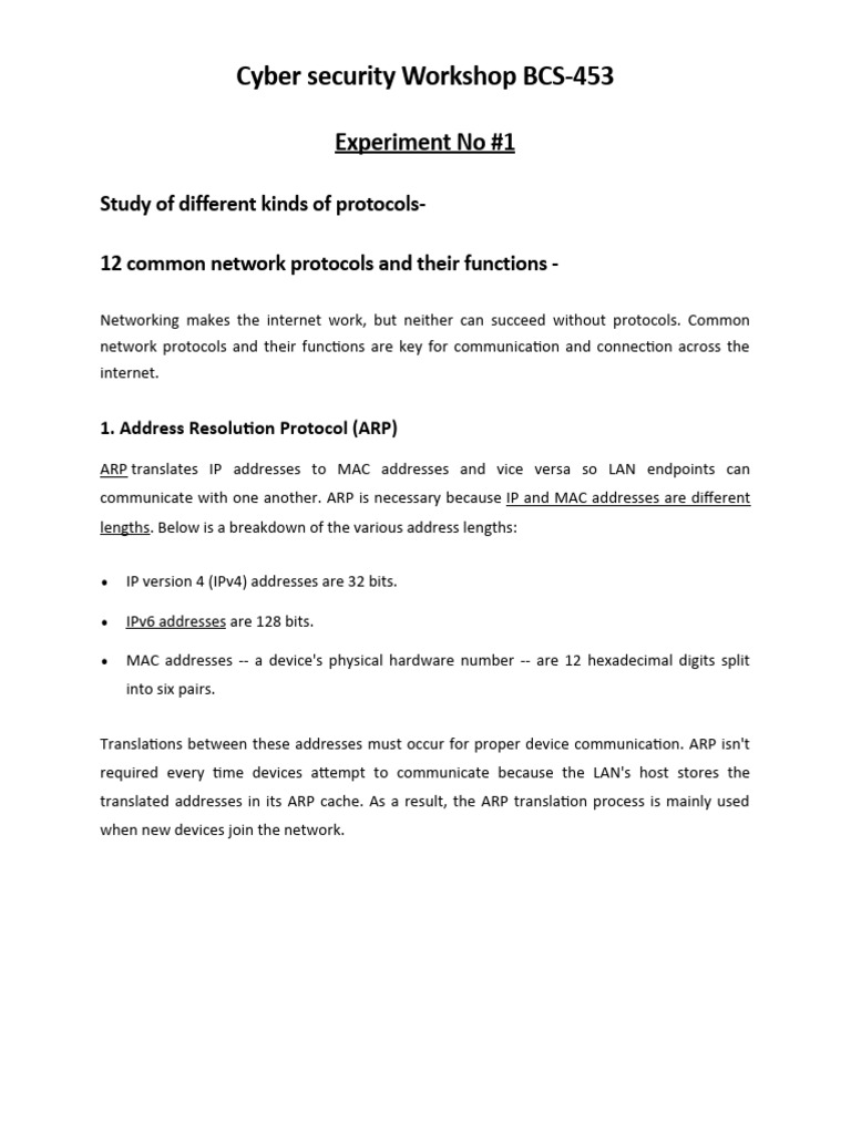 CYber Security Lab1 | PDF | Transmission Control Protocol | Internet Protocol Suite