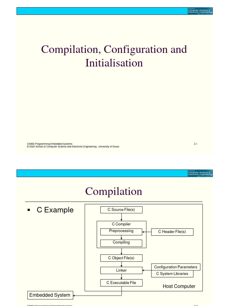 Compilation Configuration And Initialisation 2020 Pdf Computer Programming Programming