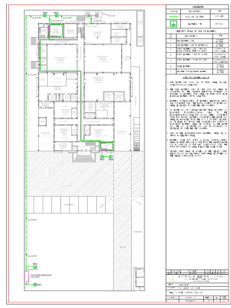 VL-SL-LAY-11 Overall Earthing Layout-Model | PDF