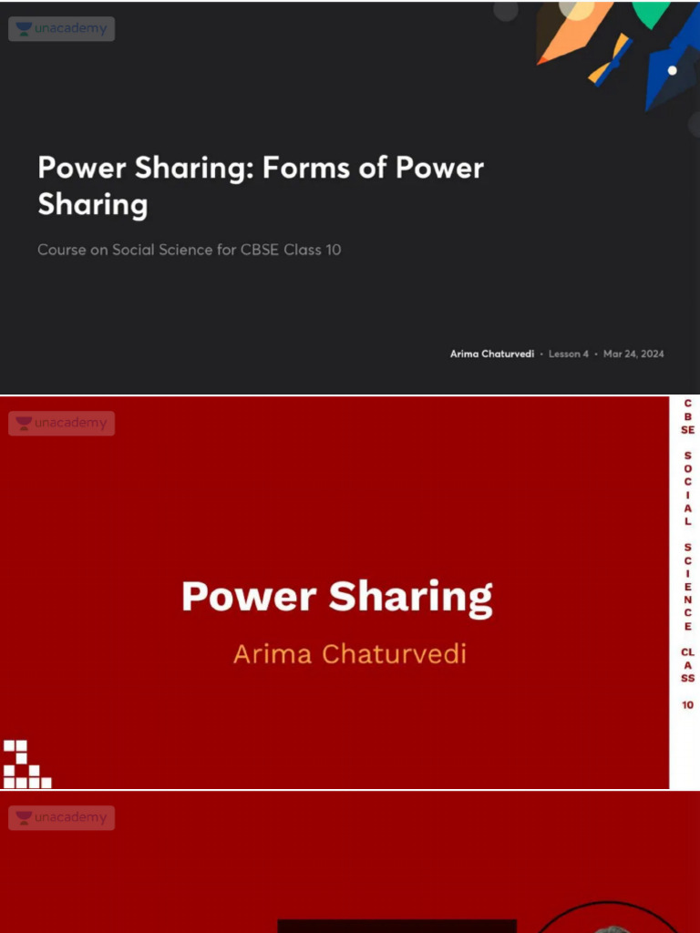 Power Sharing Forms of Power Sharing No Anno | PDF