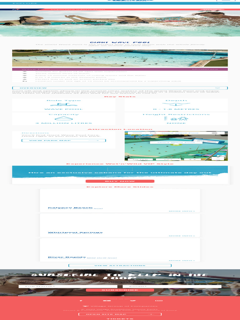 Giant Wave Pool at Wet'n'Wild Gold Coast | PDF