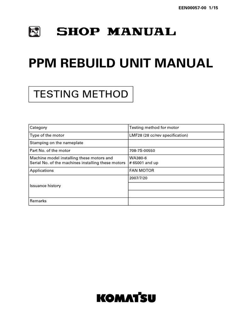 Een00057-00 Wa380-6 LMF28 Test 50186 | PDF | Valve | Flow Measurement