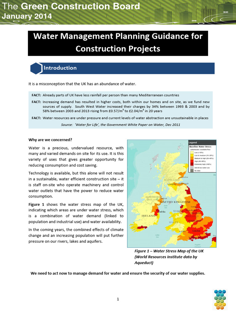 Water Management Planning Guidance For Construction Projects 2014 | PDF ...
