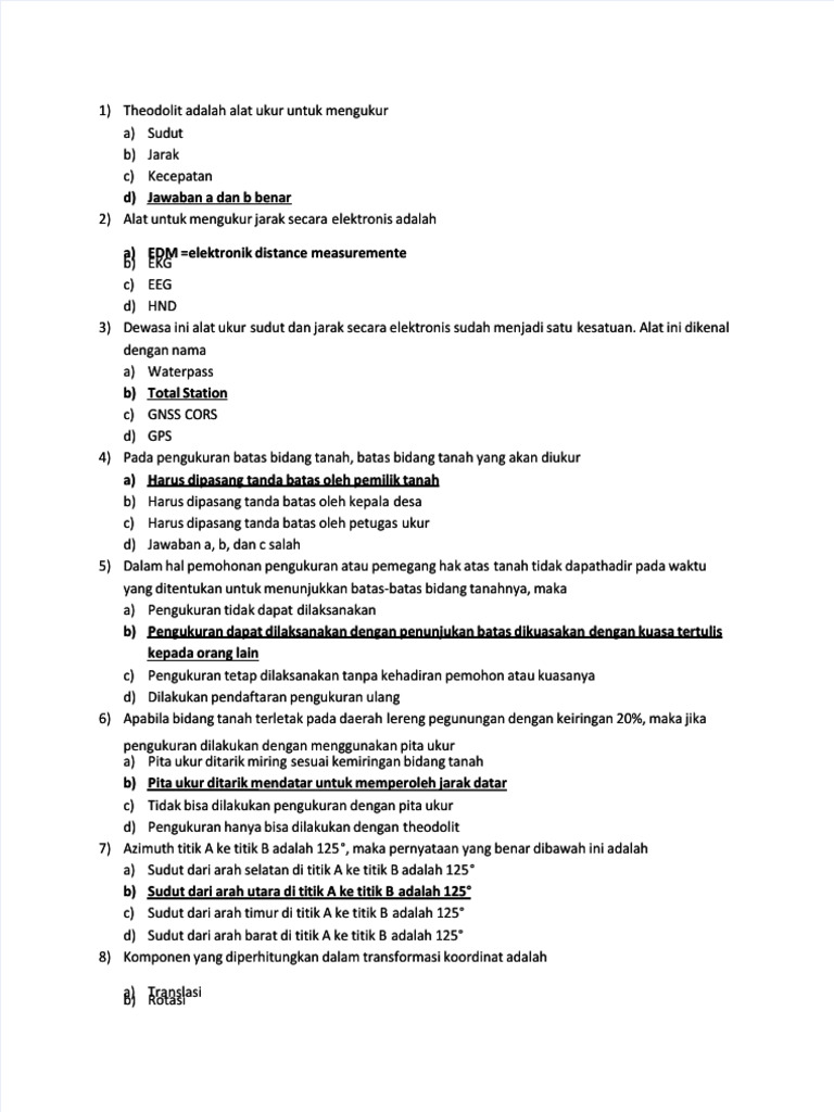 Soal Pengukuran | PDF