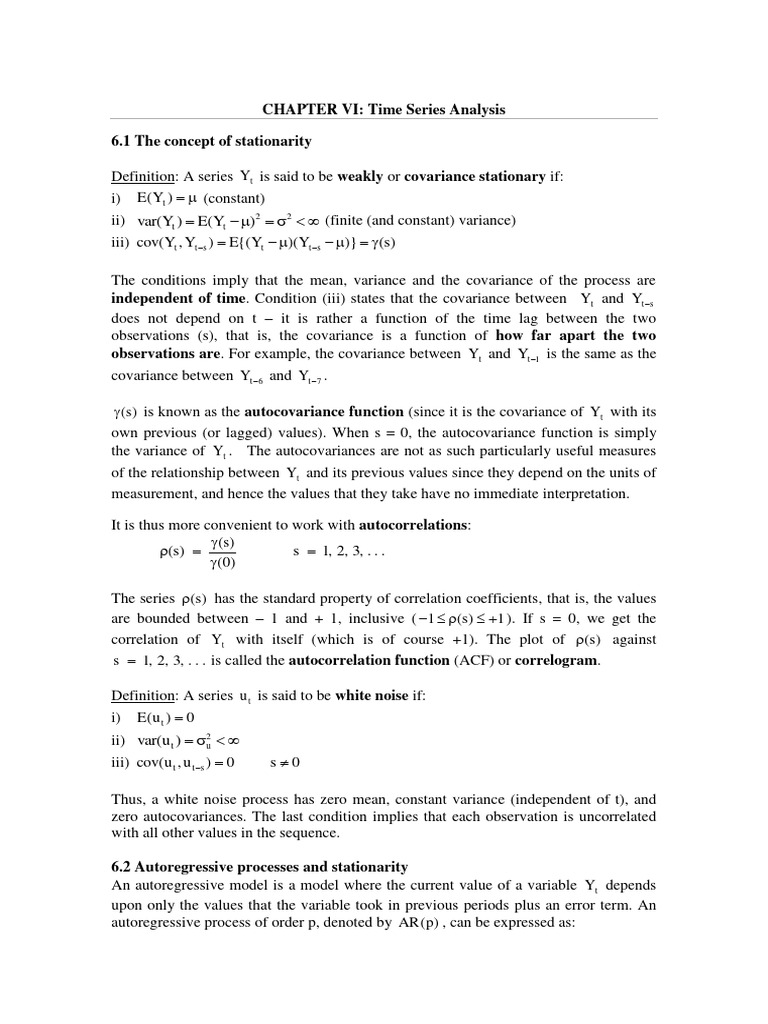 CH 6 2023 Eonometrics For Acct and Finance | PDF | Stationary Process ...