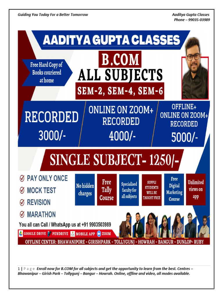Aaditya Gupta Classes Ifs Past Year Question Paper. | PDF | Capital Market | Non Bank Financial ...
