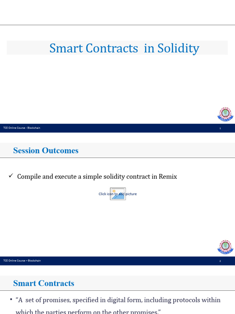 Smart Contracts in Solidity - Fundamentals | PDF | Integer (Computer ... Smart Contracts in Solidity - Fundamentals | PDF | Integer (Computer ...
