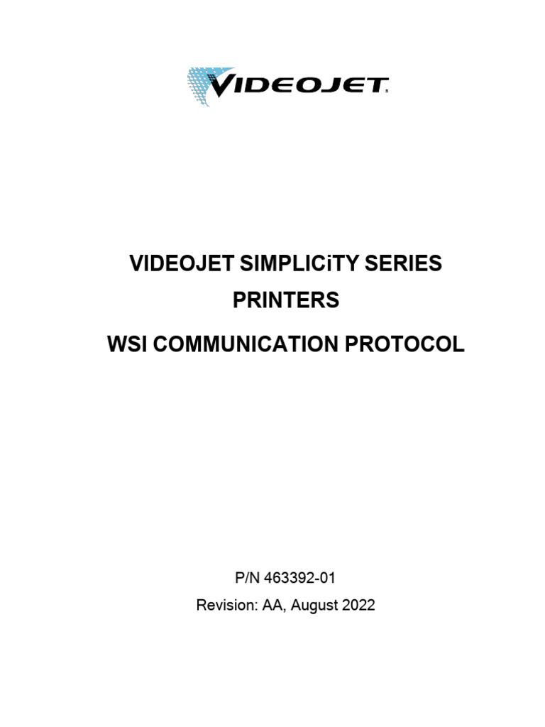 463392-01 AA - Simplicity Series WSI Communication Protocol | PDF ...